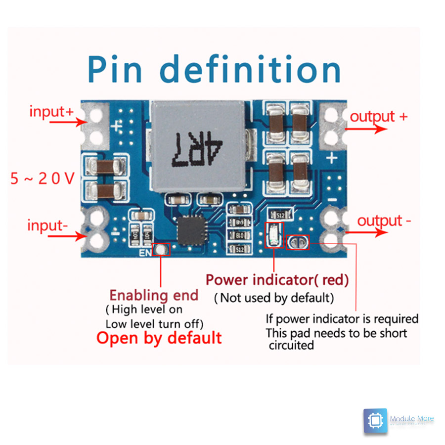 โมดูลลดแรงดัน mini560 5A DC-DC step-down 5-20VDC เป็น [3.3V/5V/9V/12V ...